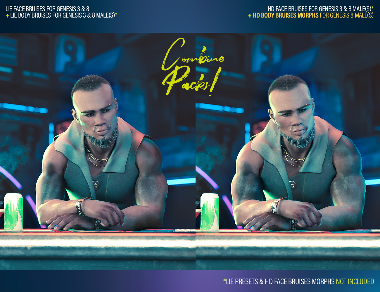 Body Bruises Morphs for Genesis 8 Male(s) | Daz 3D