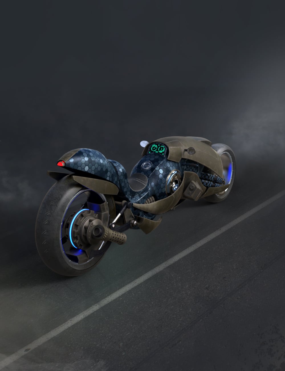 Sci-Fi Maglev Motorcycle | Daz 3D