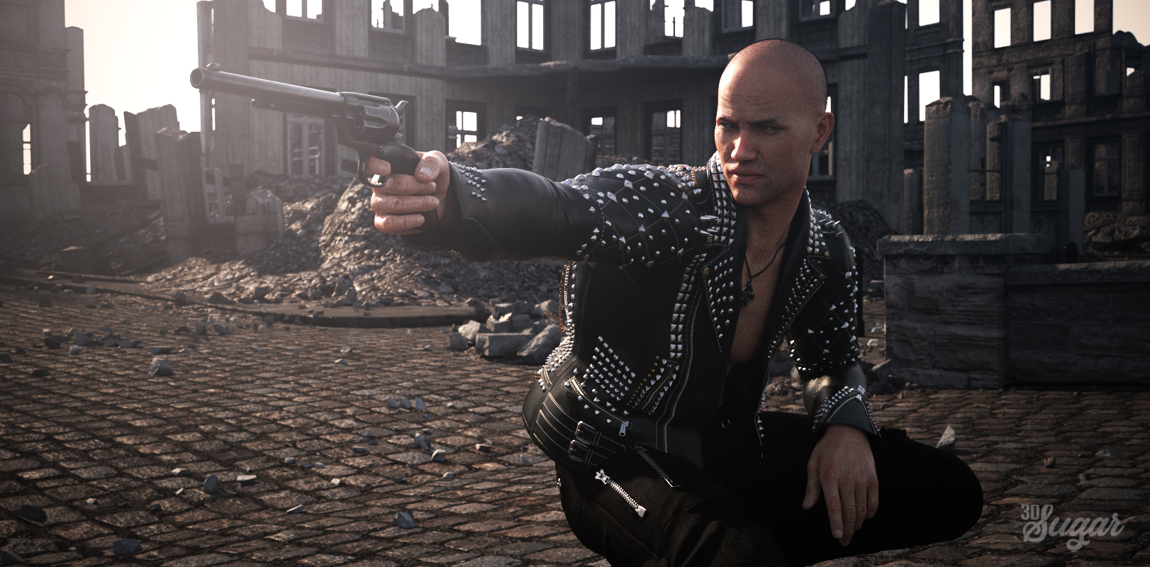 Desperado Gun Poses and Prop for Genesis 8 Male | Daz 3D