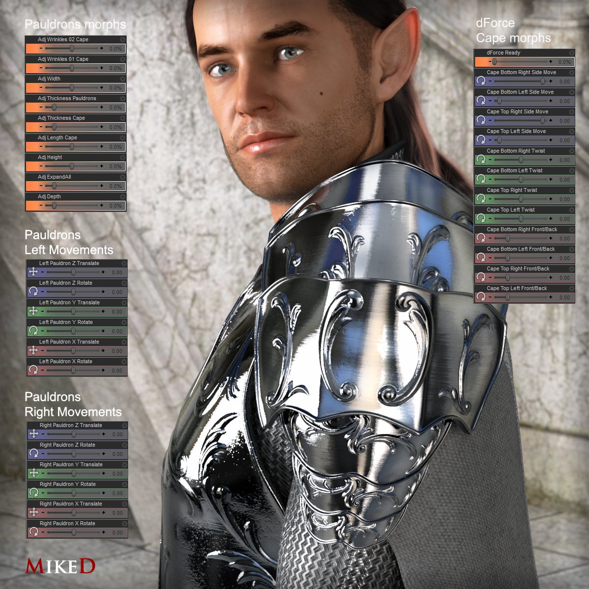MD dForce HD Elven Royal Armor for Genesis 8 Male(s) | Daz 3D
