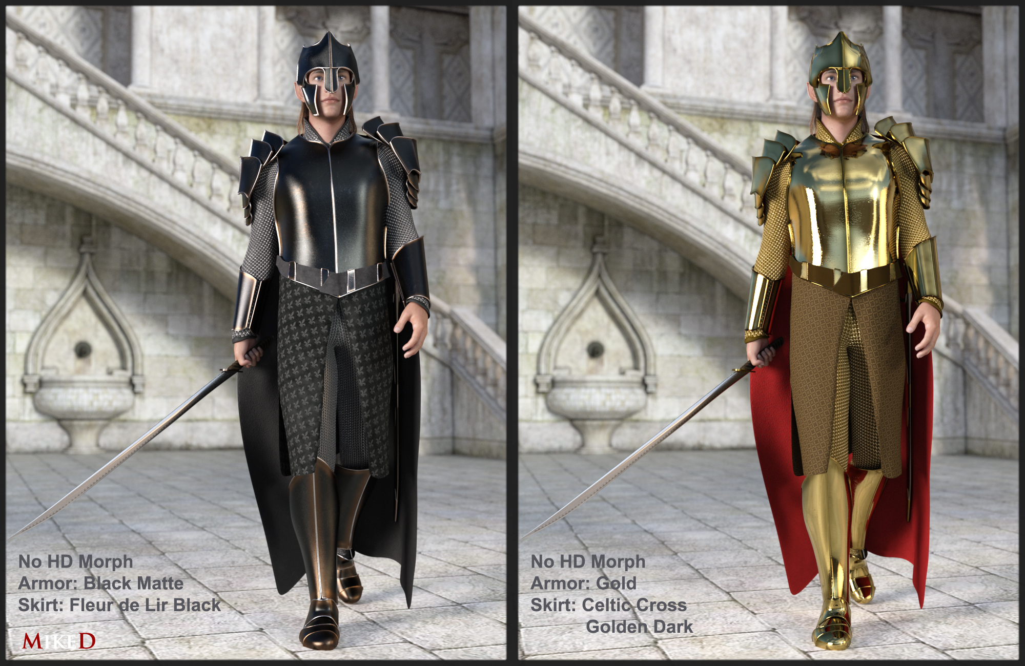 MD dForce HD Elven Royal Armor Textures and HD Morphs | Daz 3D