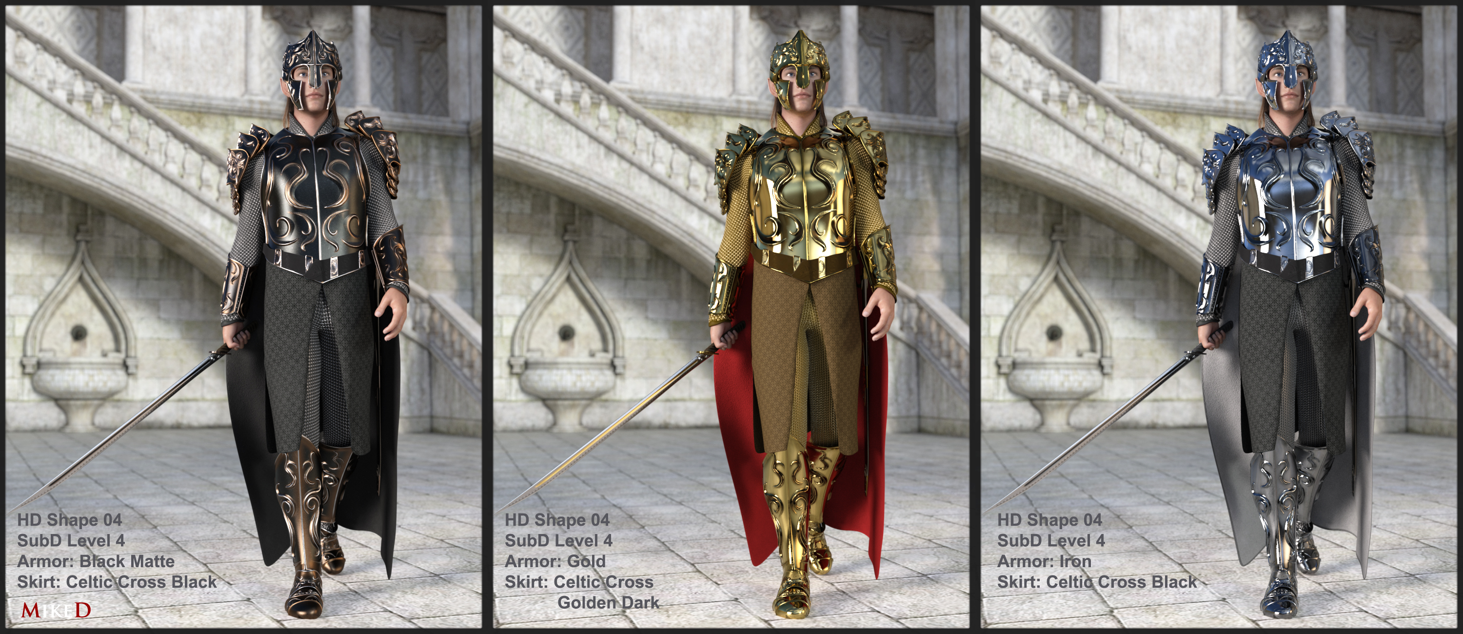 MD dForce HD Elven Royal Armor Textures and HD Morphs | Daz 3D