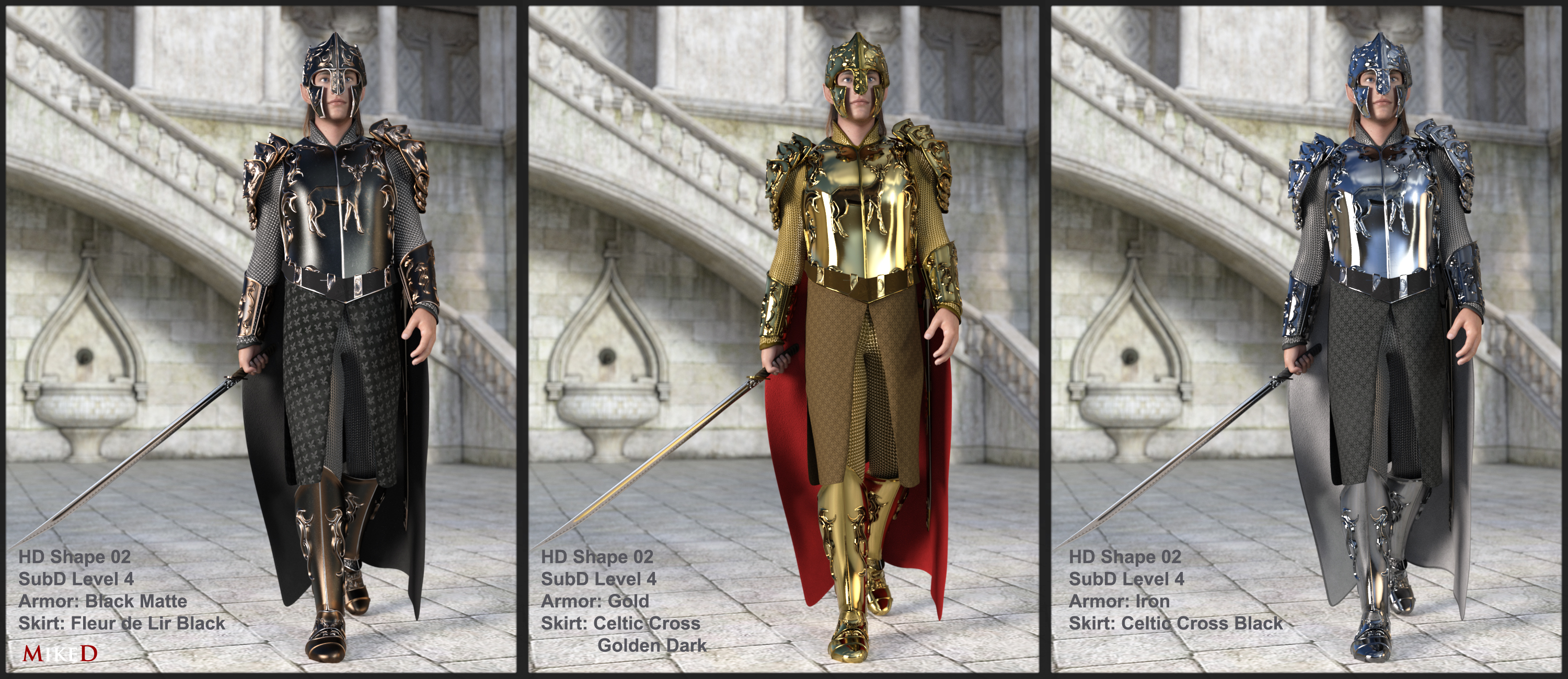 MD dForce HD Elven Royal Armor Bundle | Daz 3D