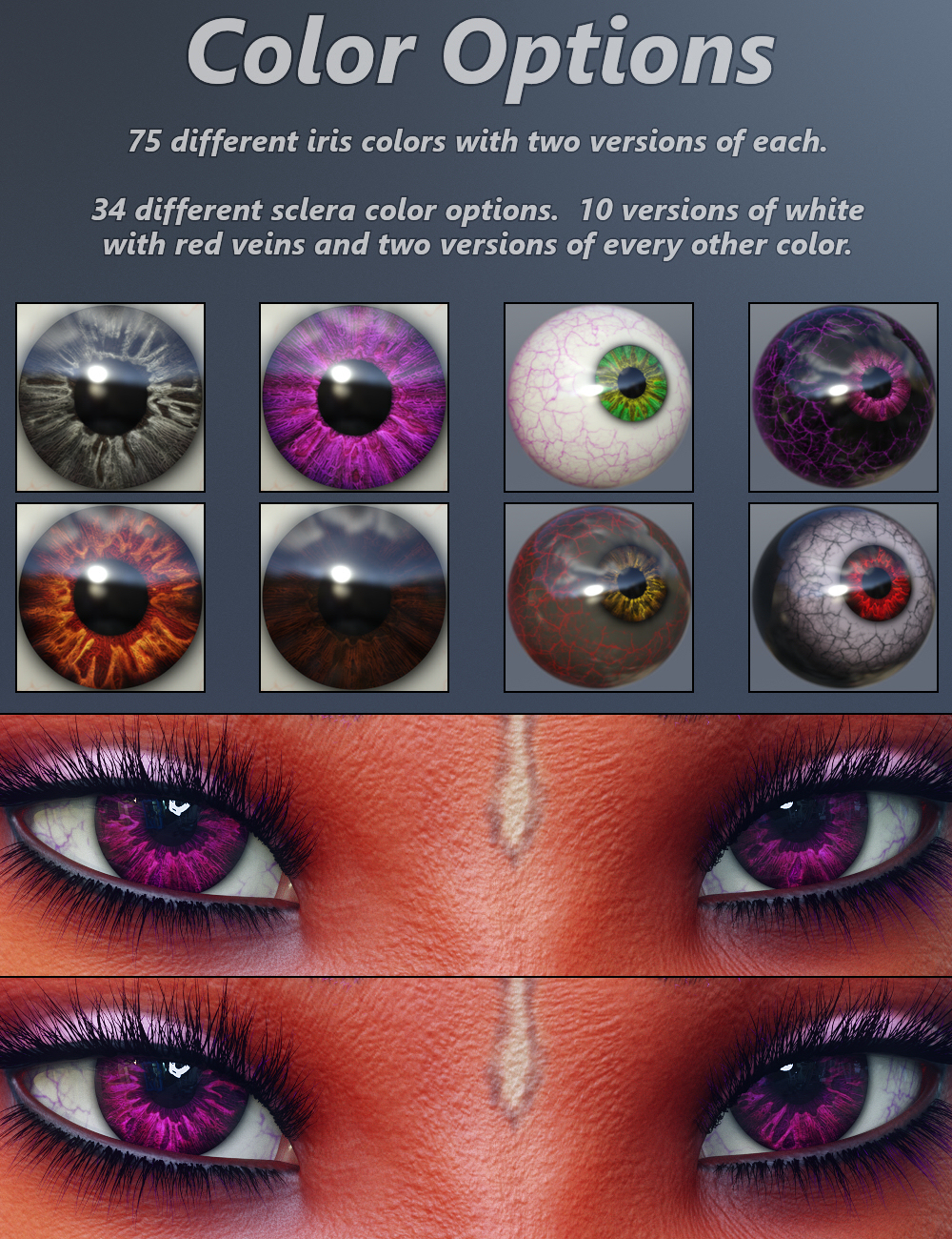 MMX Beautiful Eyes for Genesis 3 and 8 | Daz 3D