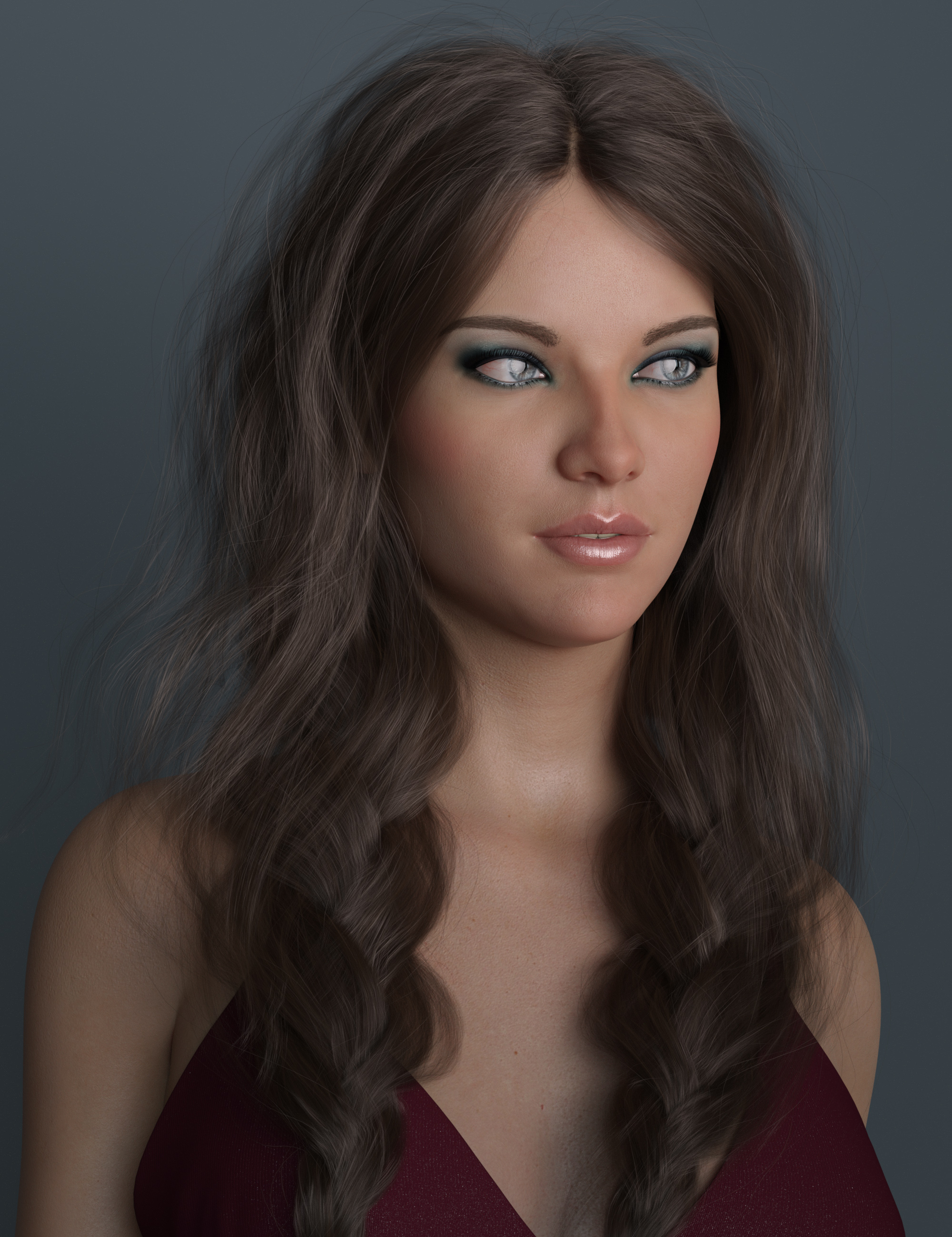 Messy Braided Tails for Genesis 3 and 8 Females | Daz 3D