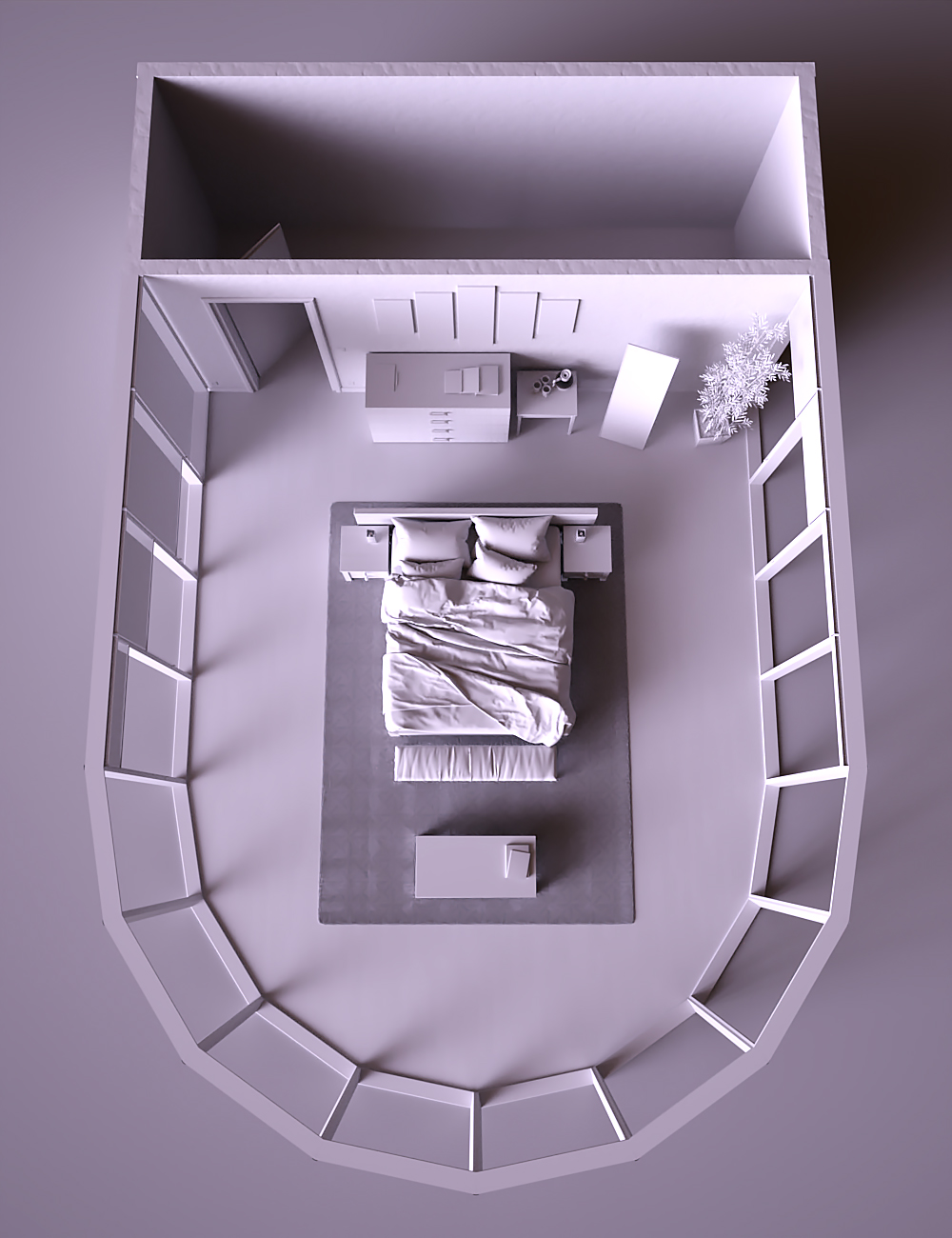 X3D High-Rise Bedroom | Daz 3D