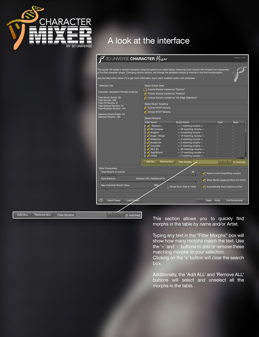 Character Mixer for Genesis Figures | Daz 3D