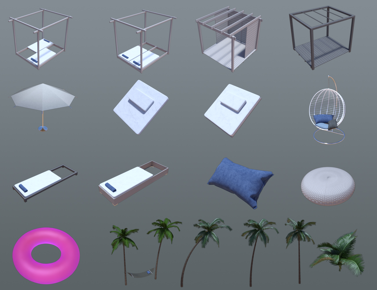 Island Beach Resort - Swimming Pool Area | Daz 3D