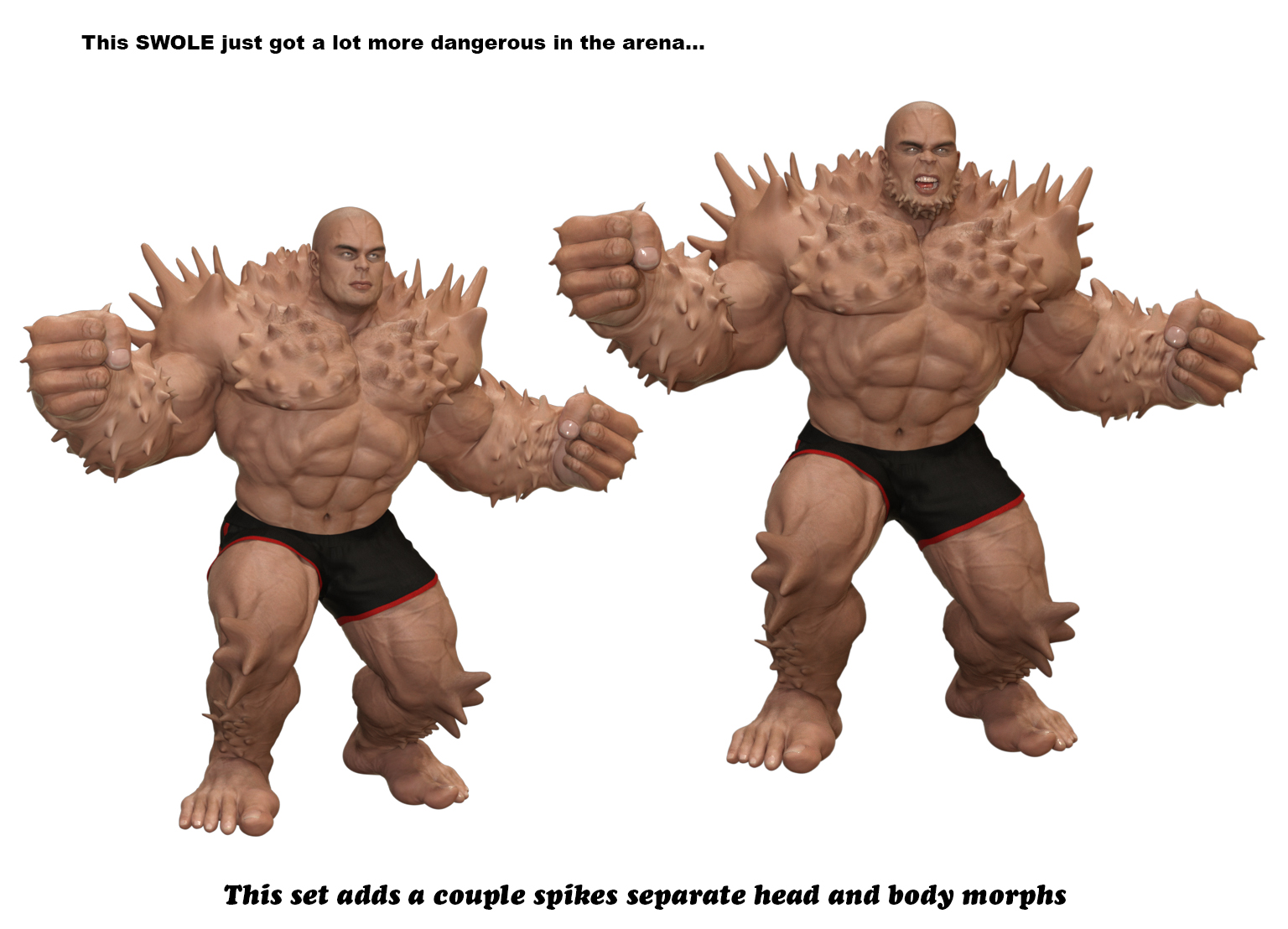 SWOLE for Genesis 8 Male: Goliath - Advanced Muscle Deformation | Daz 3D