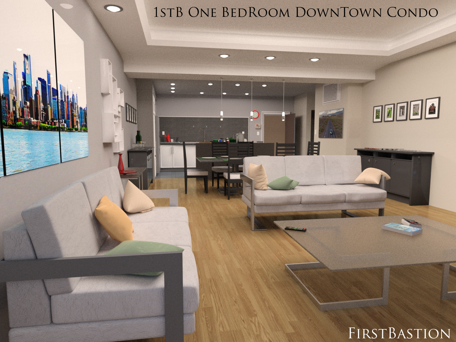 1stB One Bedroom Downtown Condo Apartment | Daz 3D