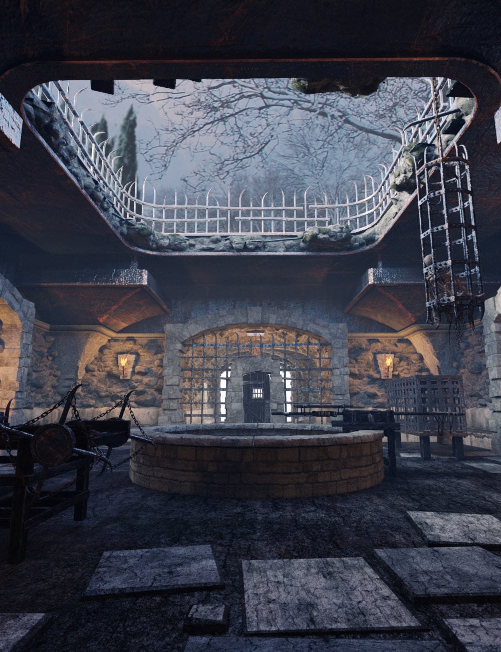 Castle Gravestone Dungeon Bundle | Daz 3D