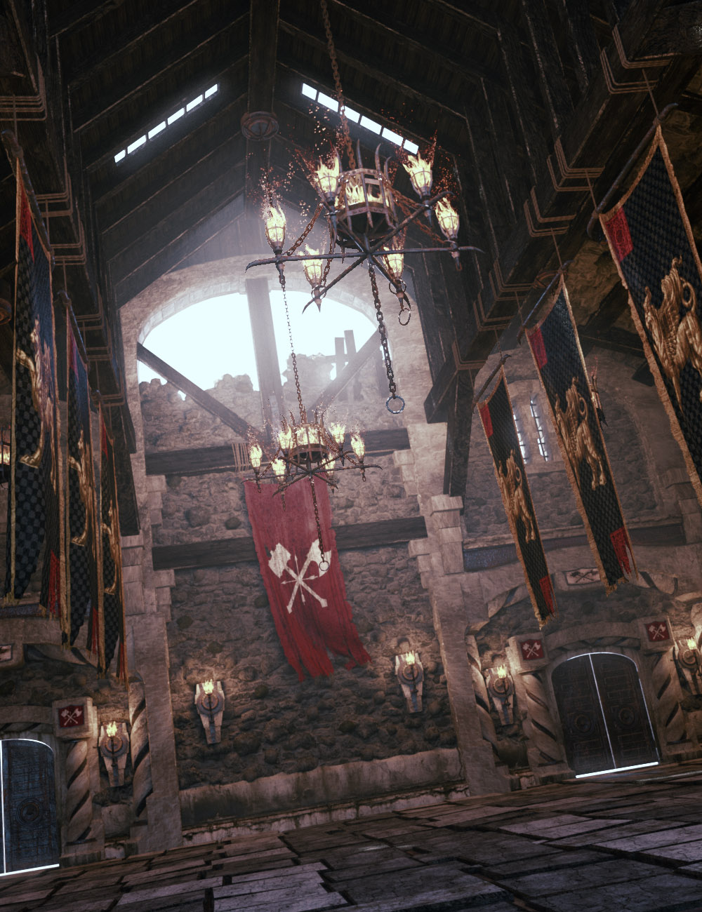 Castle Gravestone Dungeon Bundle | Daz 3D