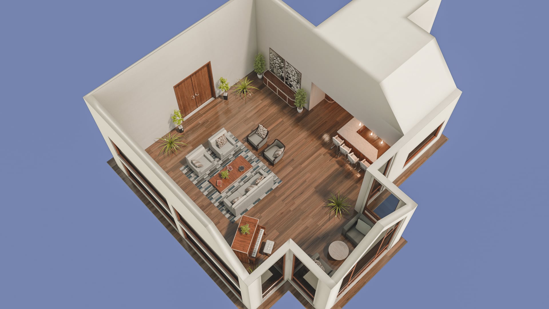 Modern Country Home | Daz 3D