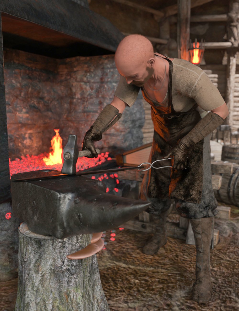 Viking Blacksmith Environment Set | Daz 3D