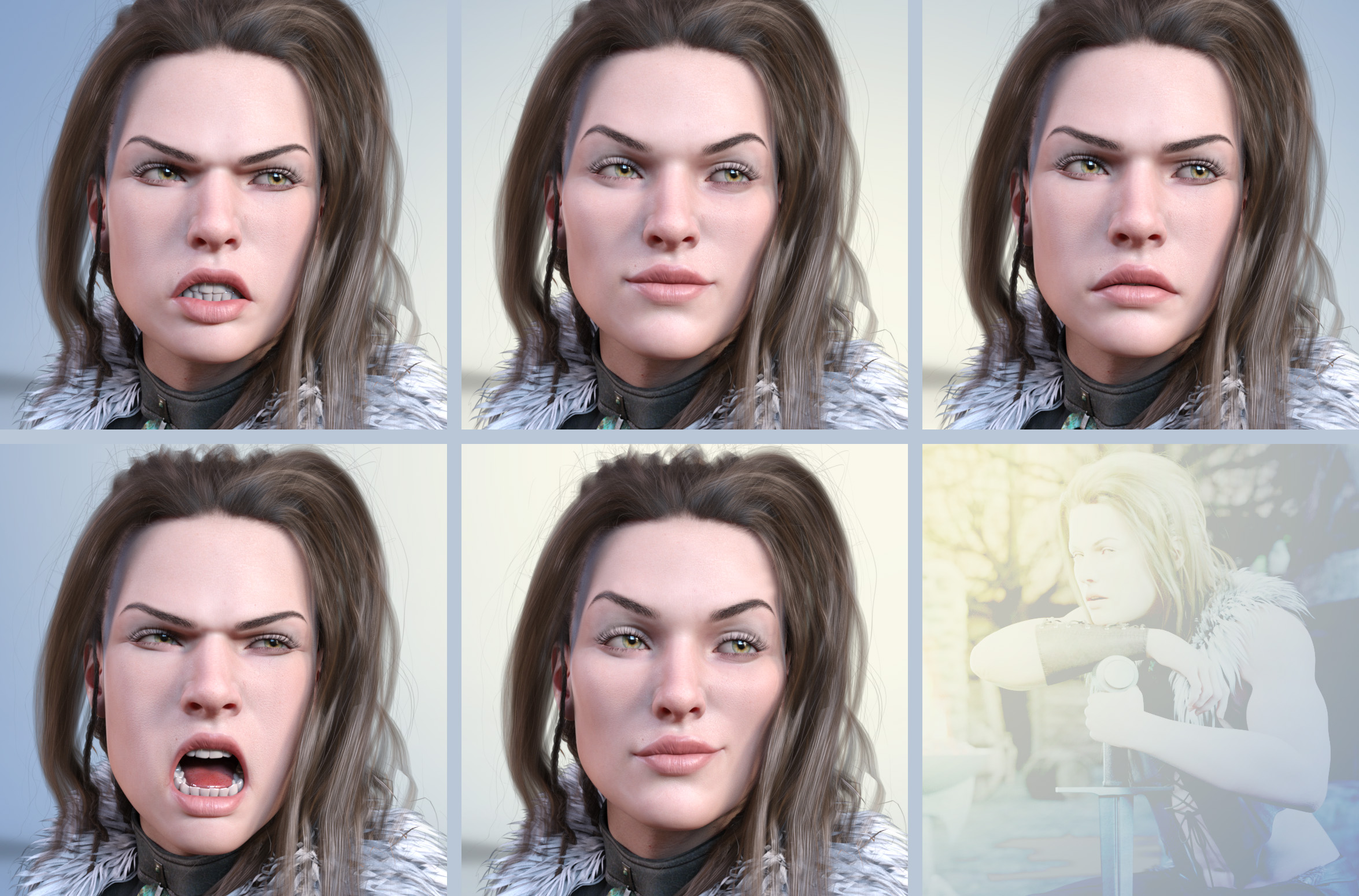 Z Shield Maiden Poses and Expressions for Freja 8 | Daz 3D