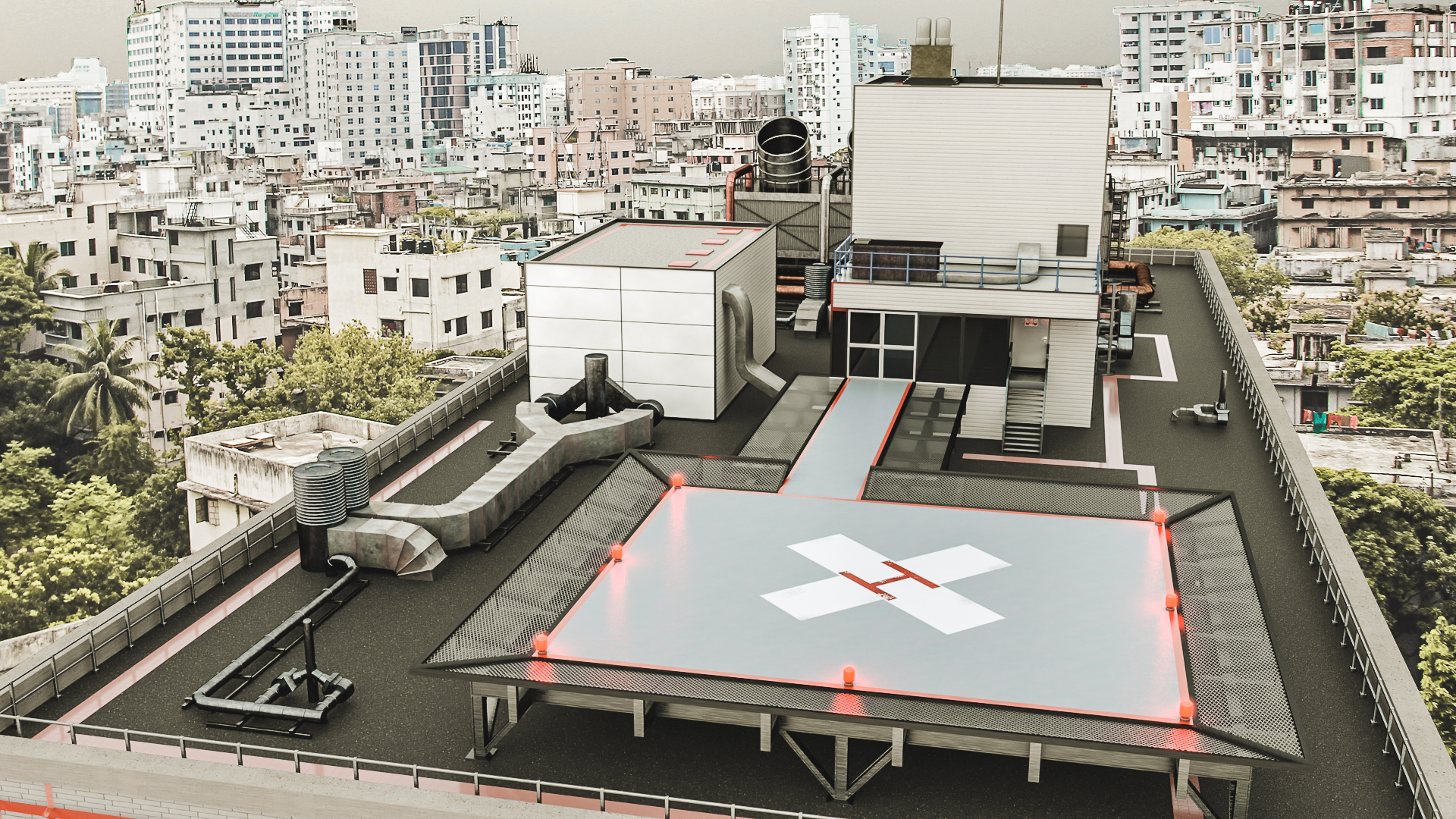 Hospital Helipad | Daz 3D