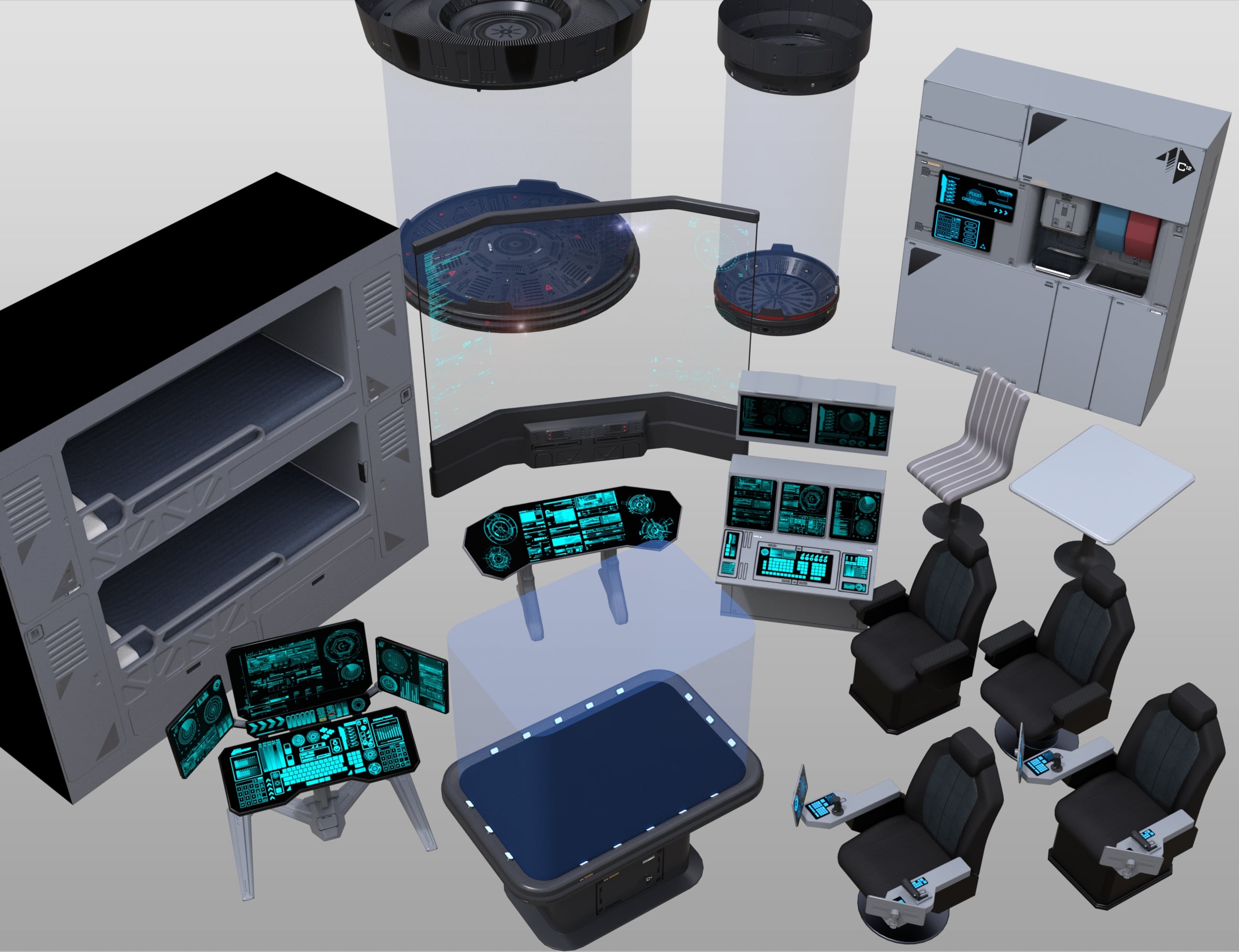Modular SciFi Interiors Kit | Daz 3D