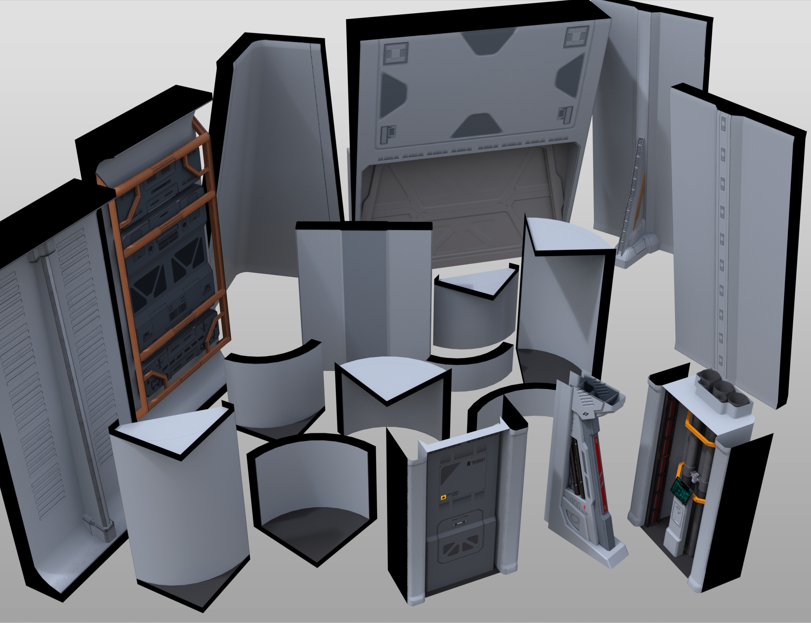 Modular SciFi Interiors Kit | Daz 3D