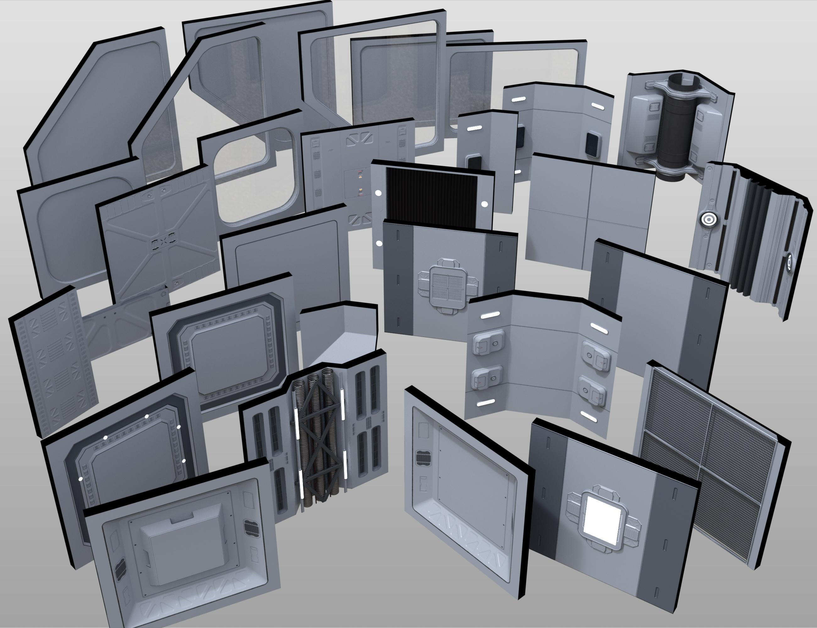 Modular SciFi Interiors Kit | Daz 3D