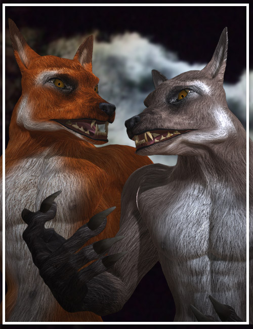 Raw Lycans Fox and Wolf | Daz 3D