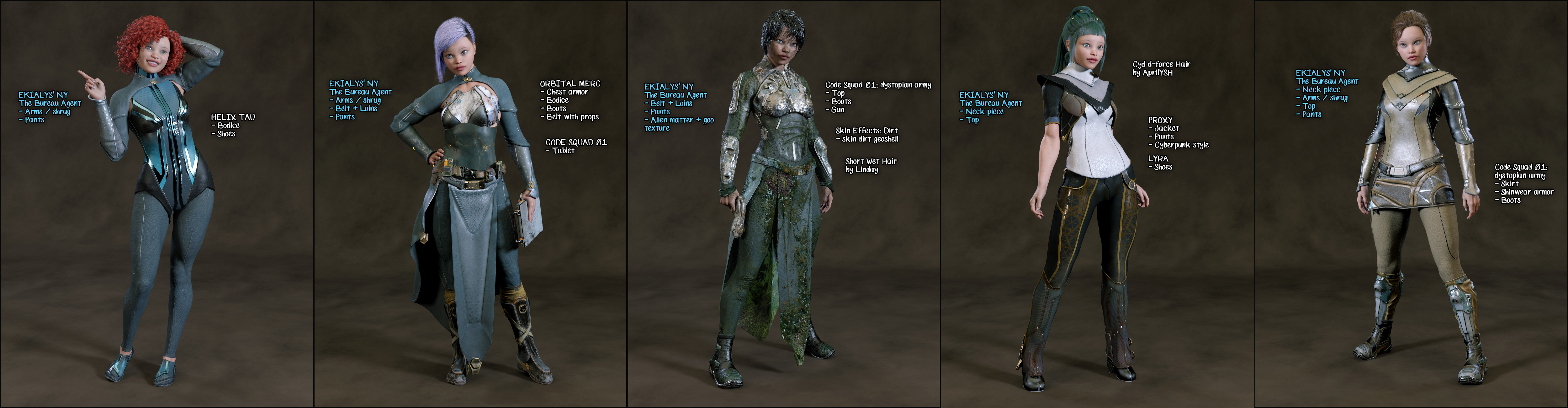 The Bureau Agent Futuristic Styles for Ekialys' Ny | Daz 3D