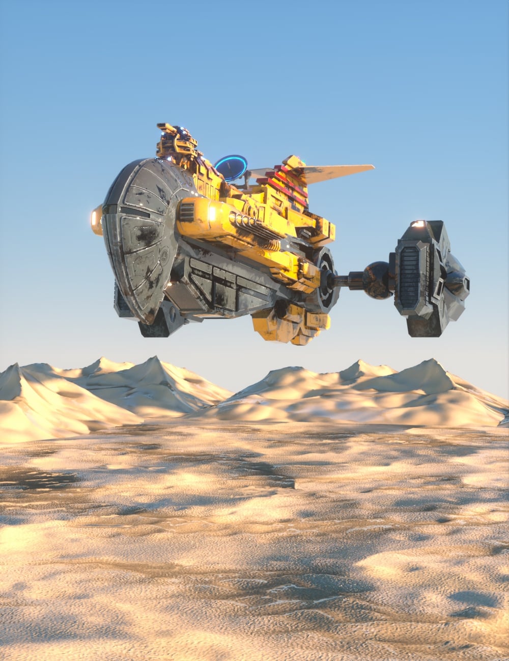 The Hammerhead X7A Explorer Starship | Daz 3D
