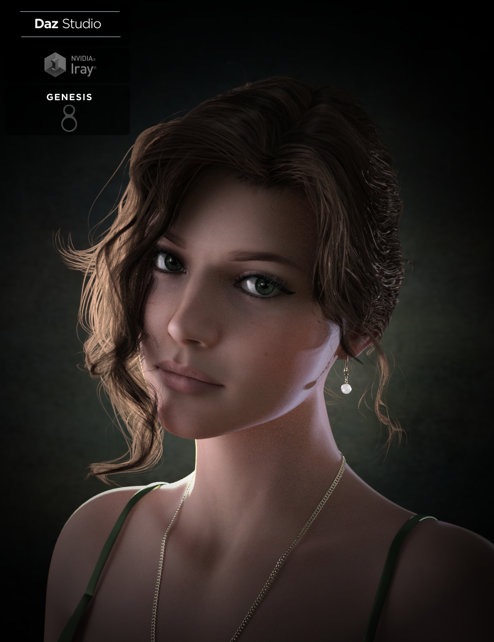 Nadae Bun Hair Set For Genesis 3 and 8 Females | Daz 3D