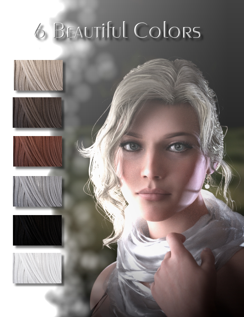 Nadae Bun Hair Set For Genesis 3 and 8 Females | Daz 3D
