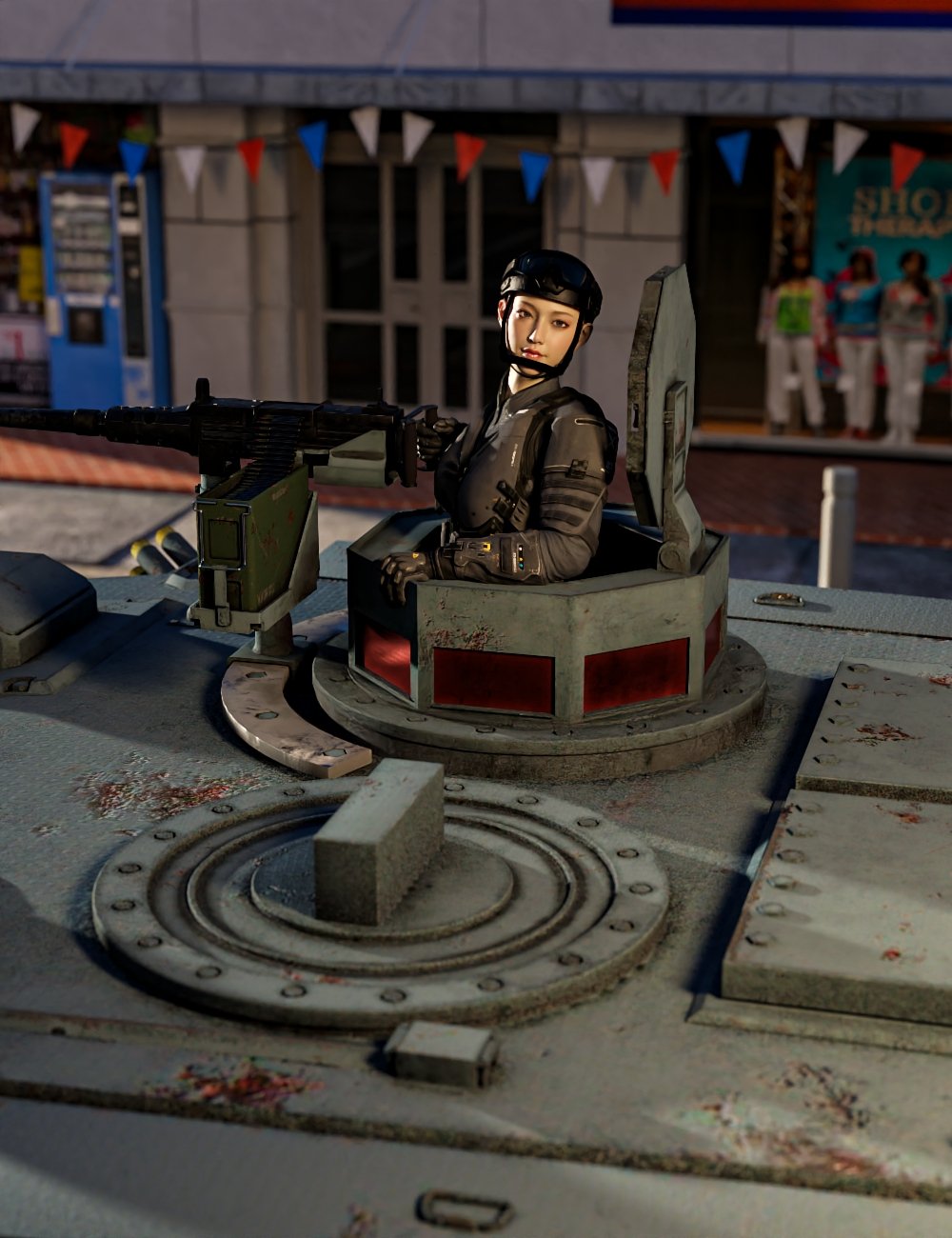 Tank Crew Pose for Genesis 8 | Daz 3D