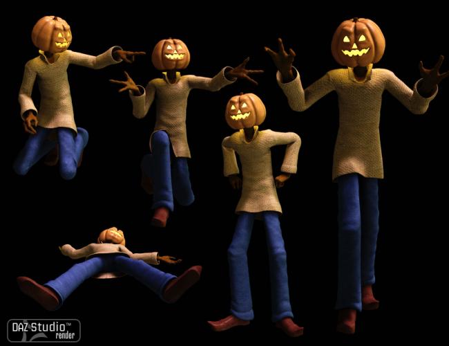 Jack Pumpkin Poses | Daz 3D