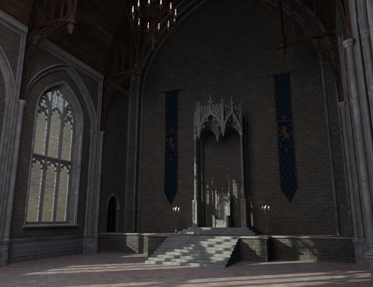Gothic Throne Room | Daz 3D