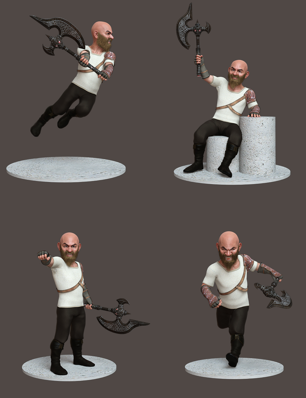 Dwarf Life Poses for Drutherson 8 | Daz 3D