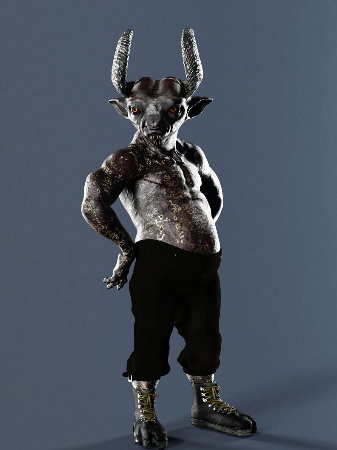 Demonic Textures for Demon Krampus | Daz 3D