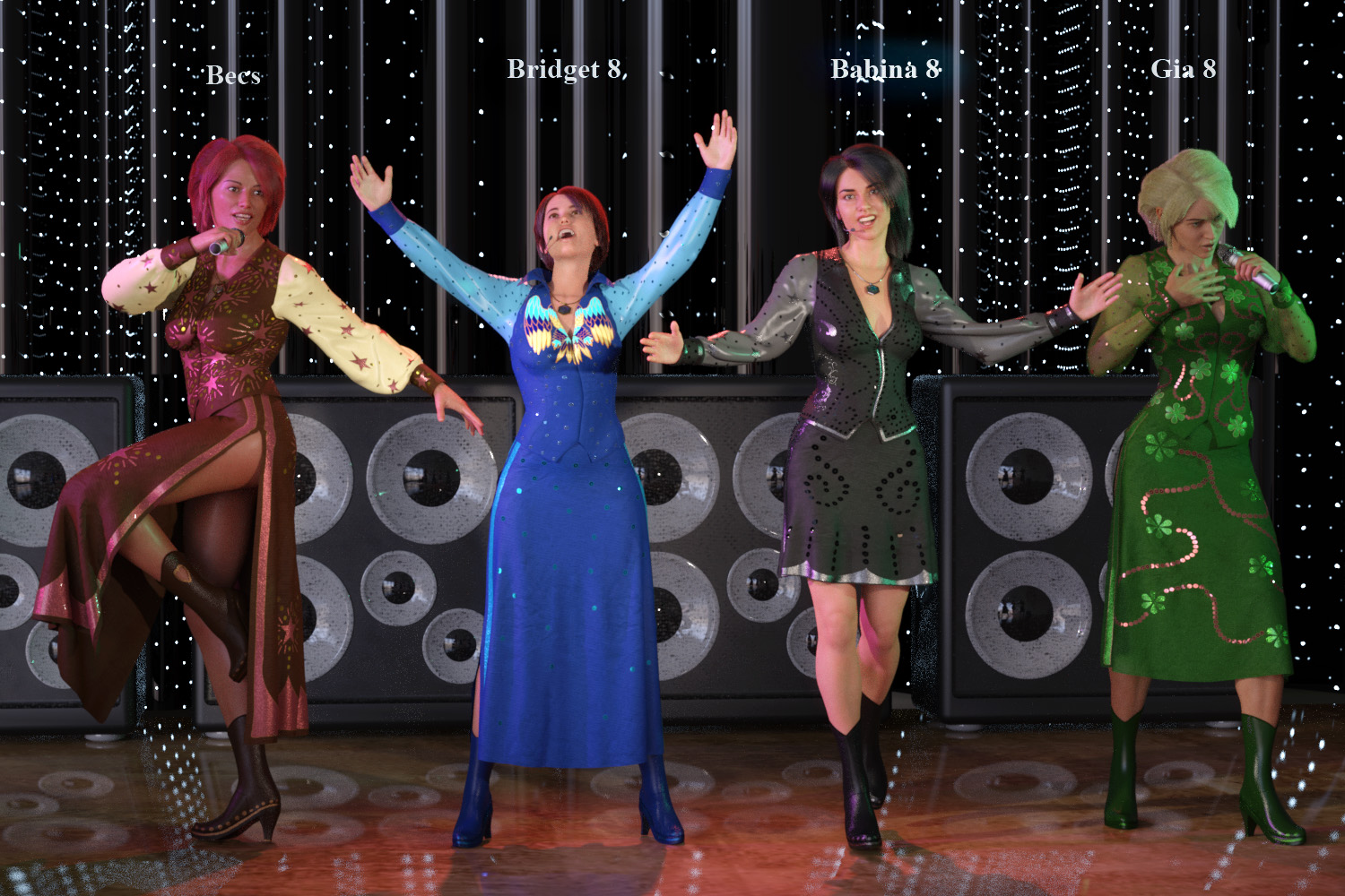 dForce Becs Stage Outfit for Genesis 8 Females | Daz 3D