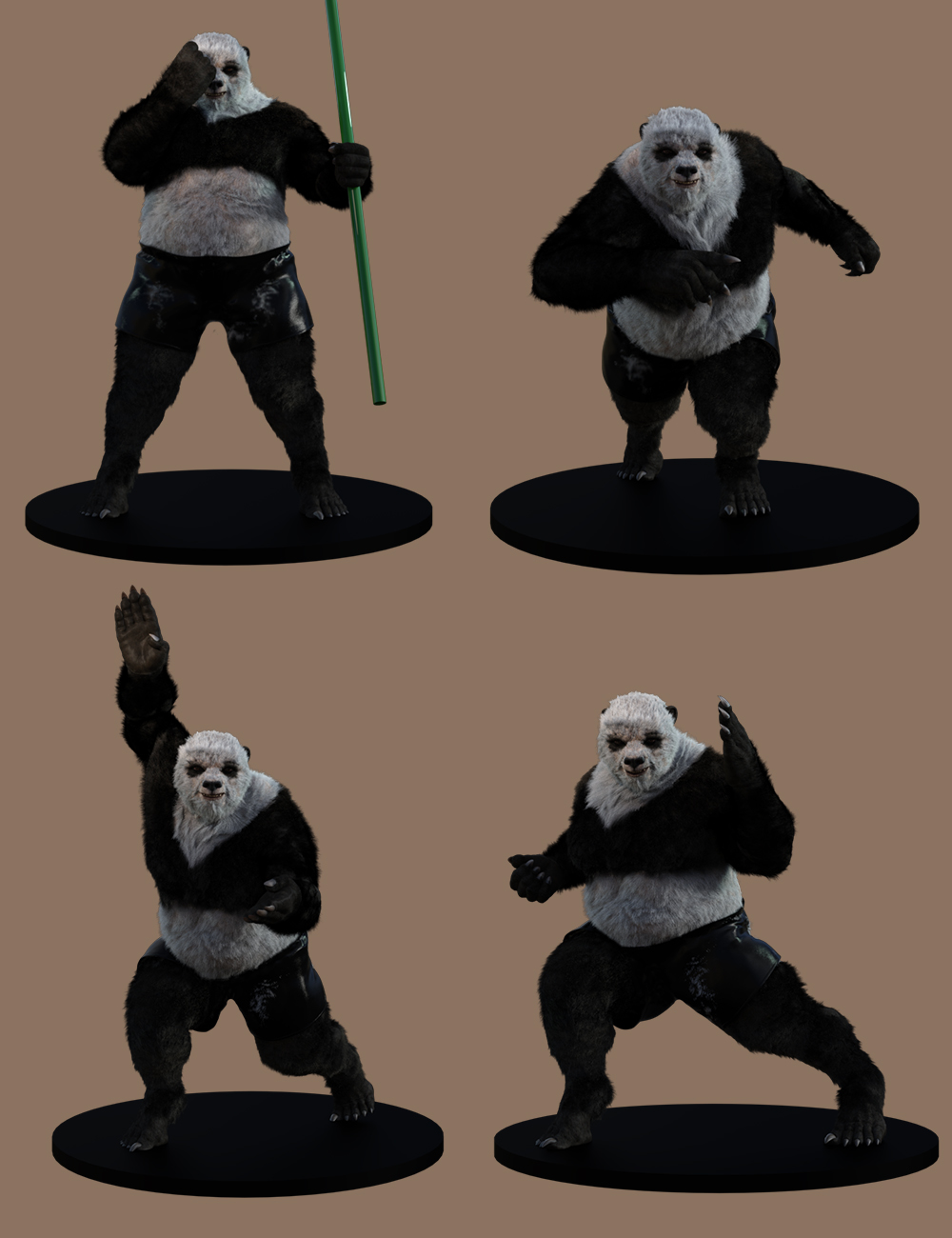 Bearrific Poses for Bear Clan for Genesis 8 Male | Daz 3D