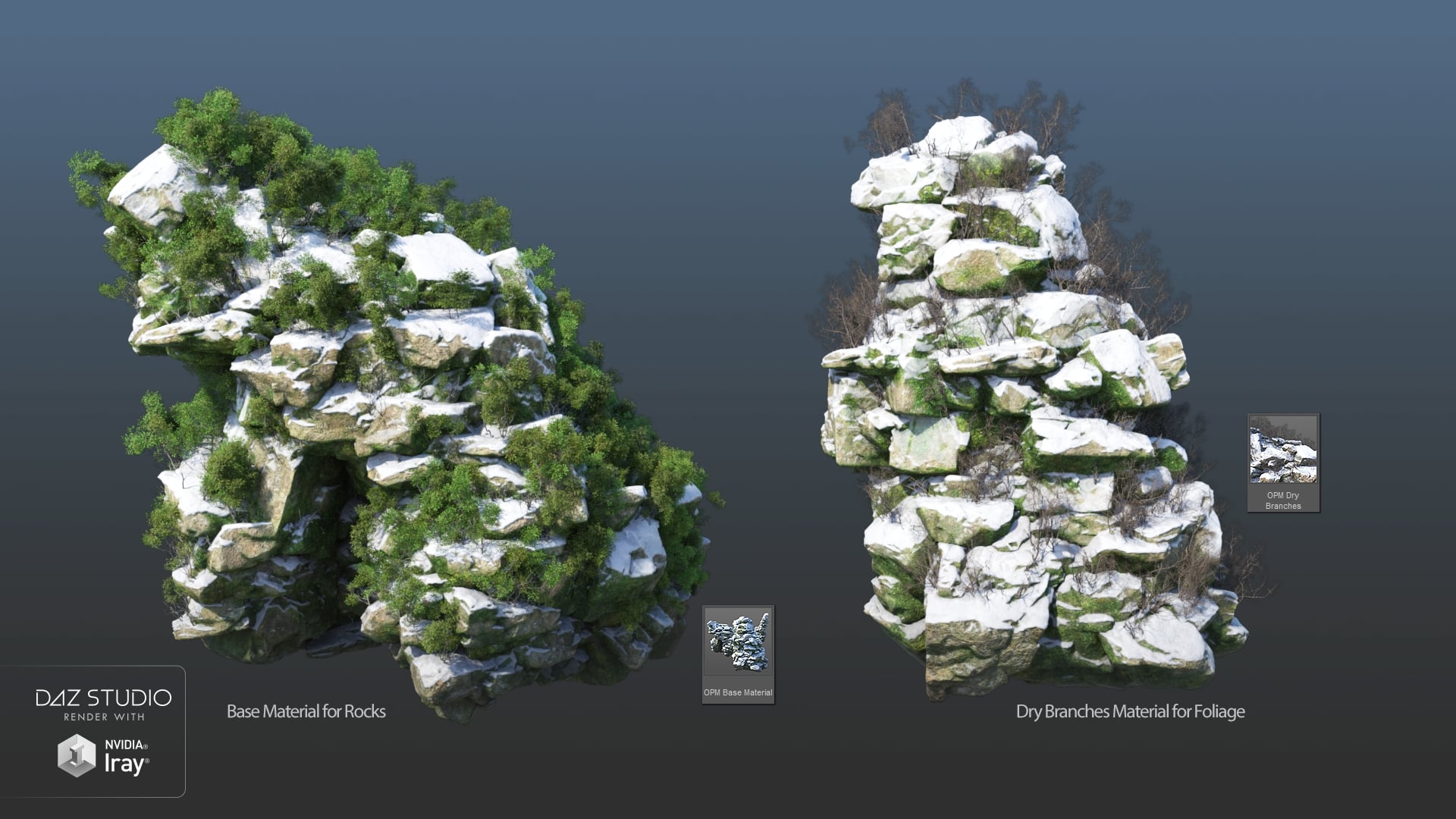 Overgrown Peaks Materials | Daz 3D