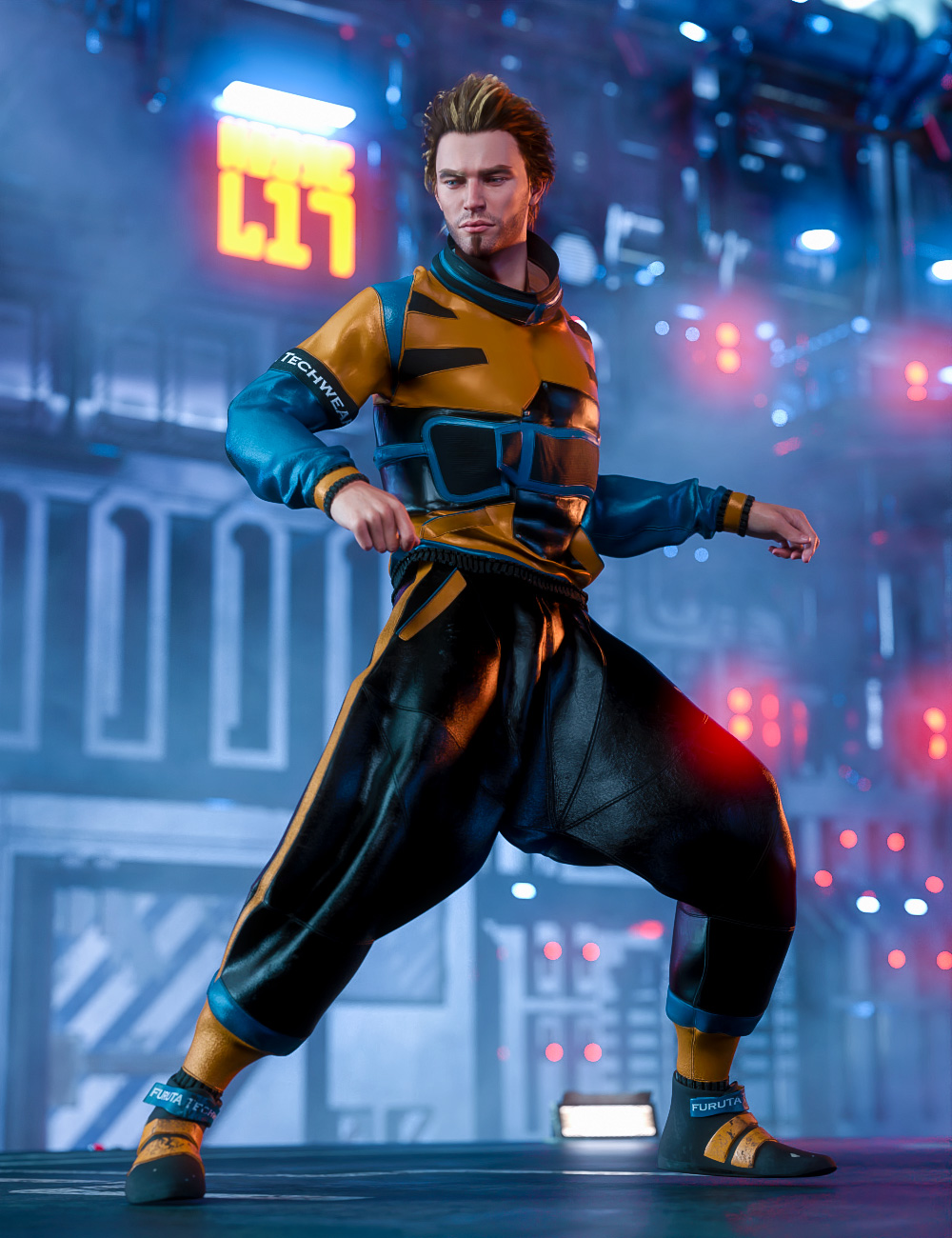 Furuta Techwear for Genesis 8 Males | Daz 3D