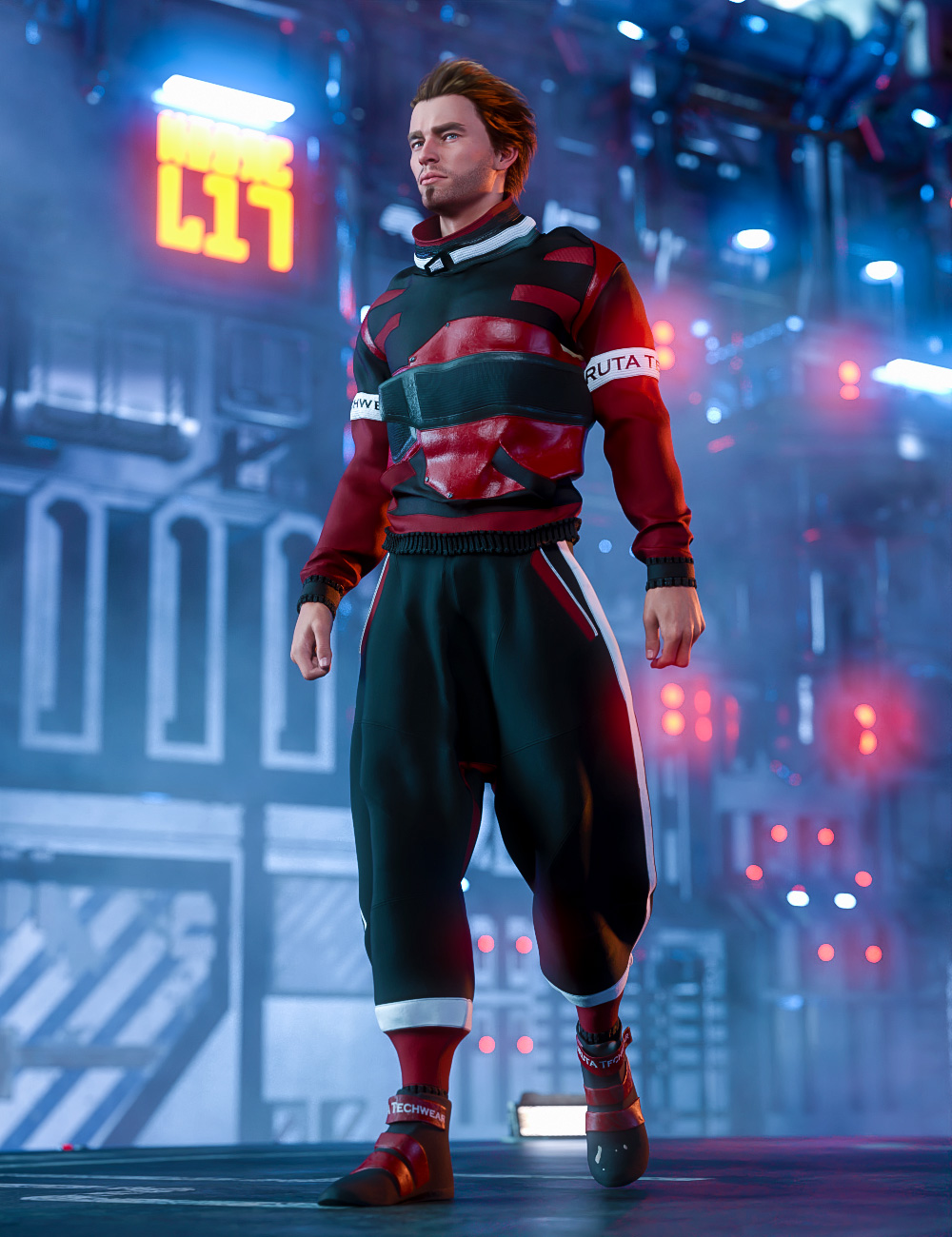 Furuta Techwear for Genesis 8 Males | Daz 3D