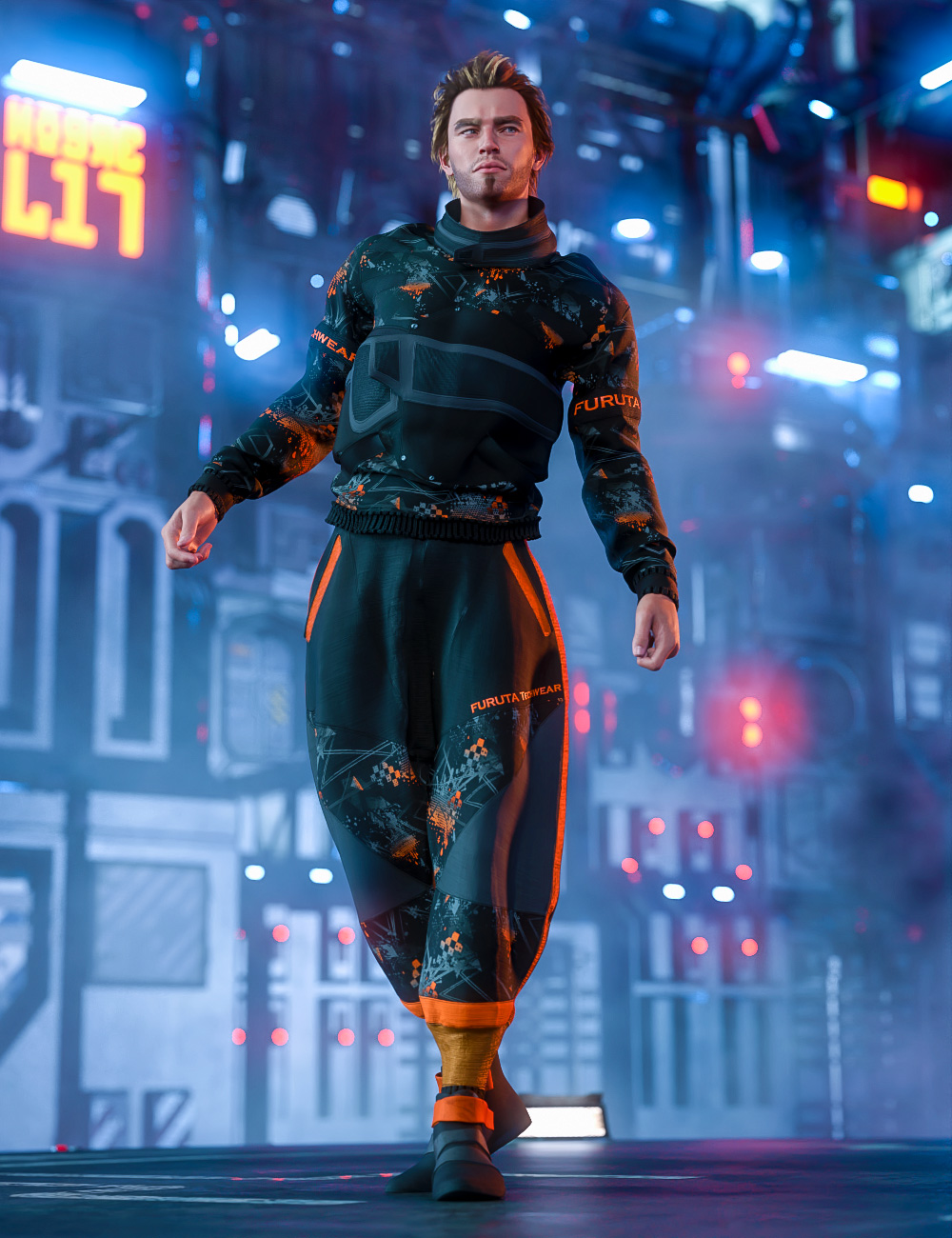 Furuta Techwear for Genesis 8 Males | Daz 3D