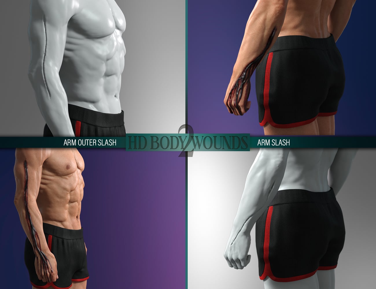 Body Wounds HD Morphs 2 for Genesis 8 Males | Daz 3D