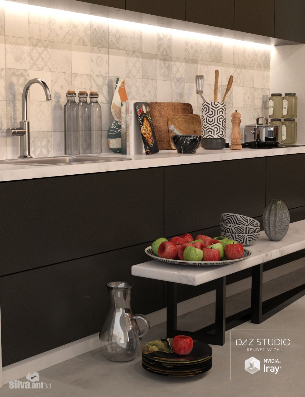 Dining In and Genesis 8 Poses | Daz 3D