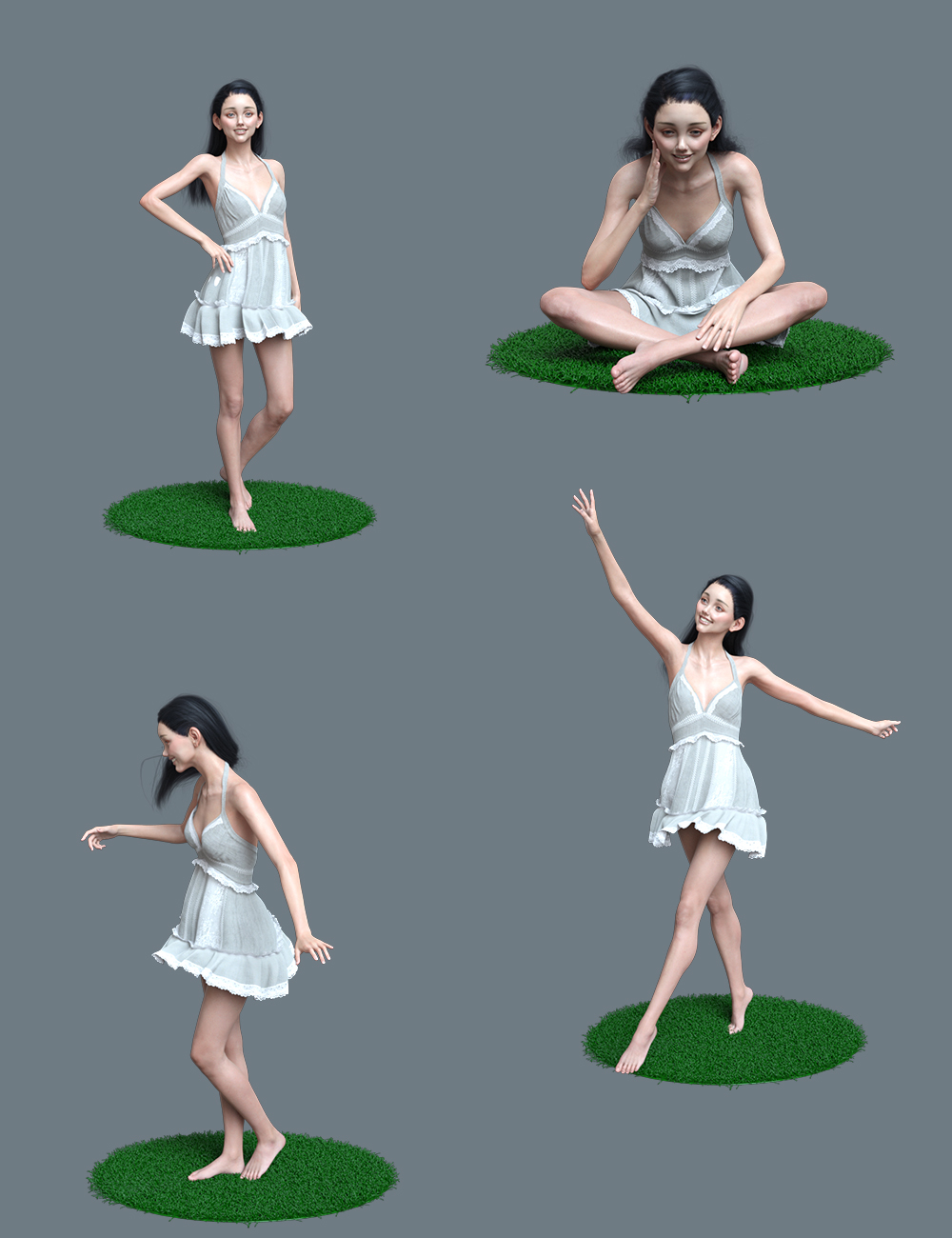For a Lady Poses for Fredda | Daz 3D