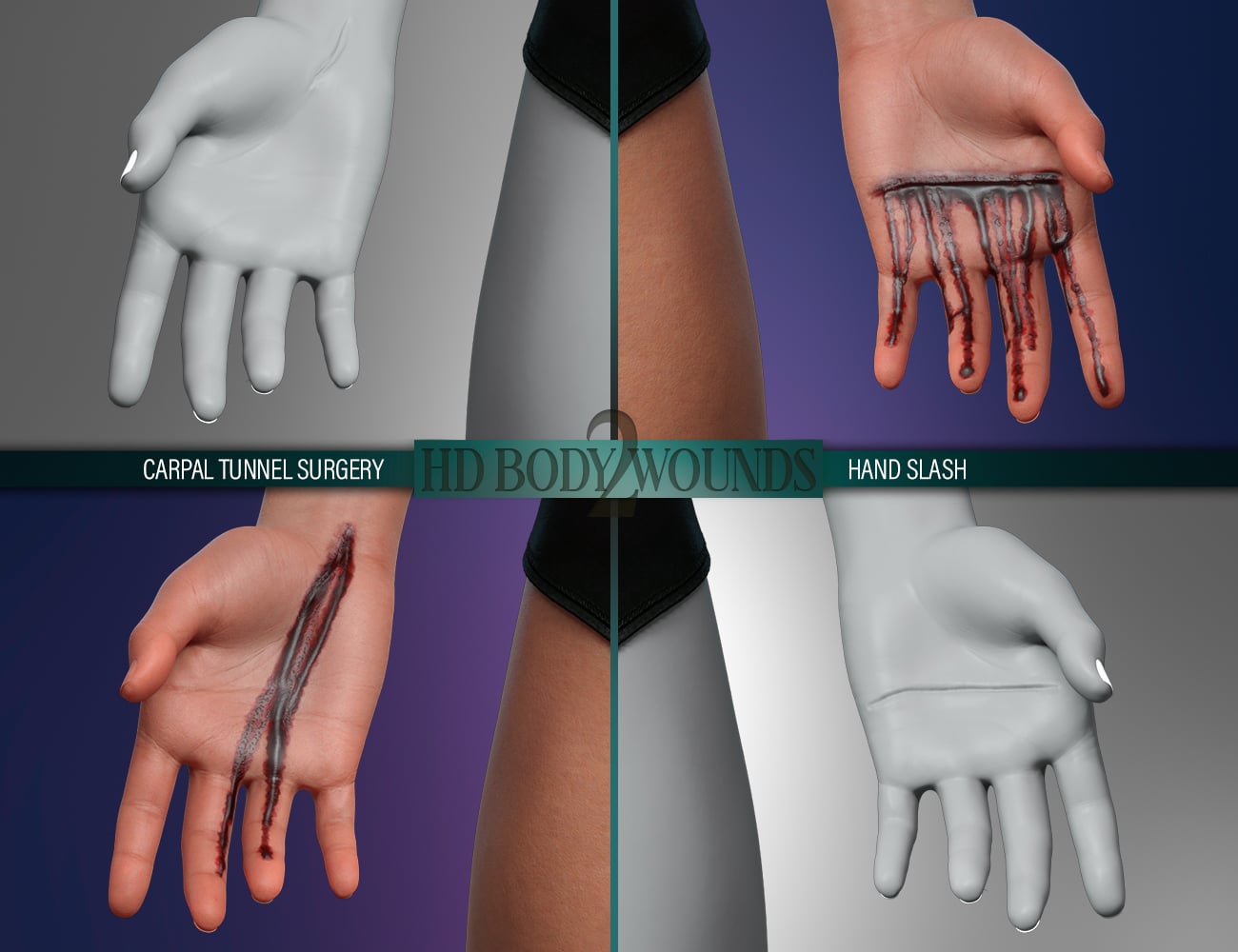 Body Wounds HD Morphs 2 for Genesis 8 Females | Daz 3D