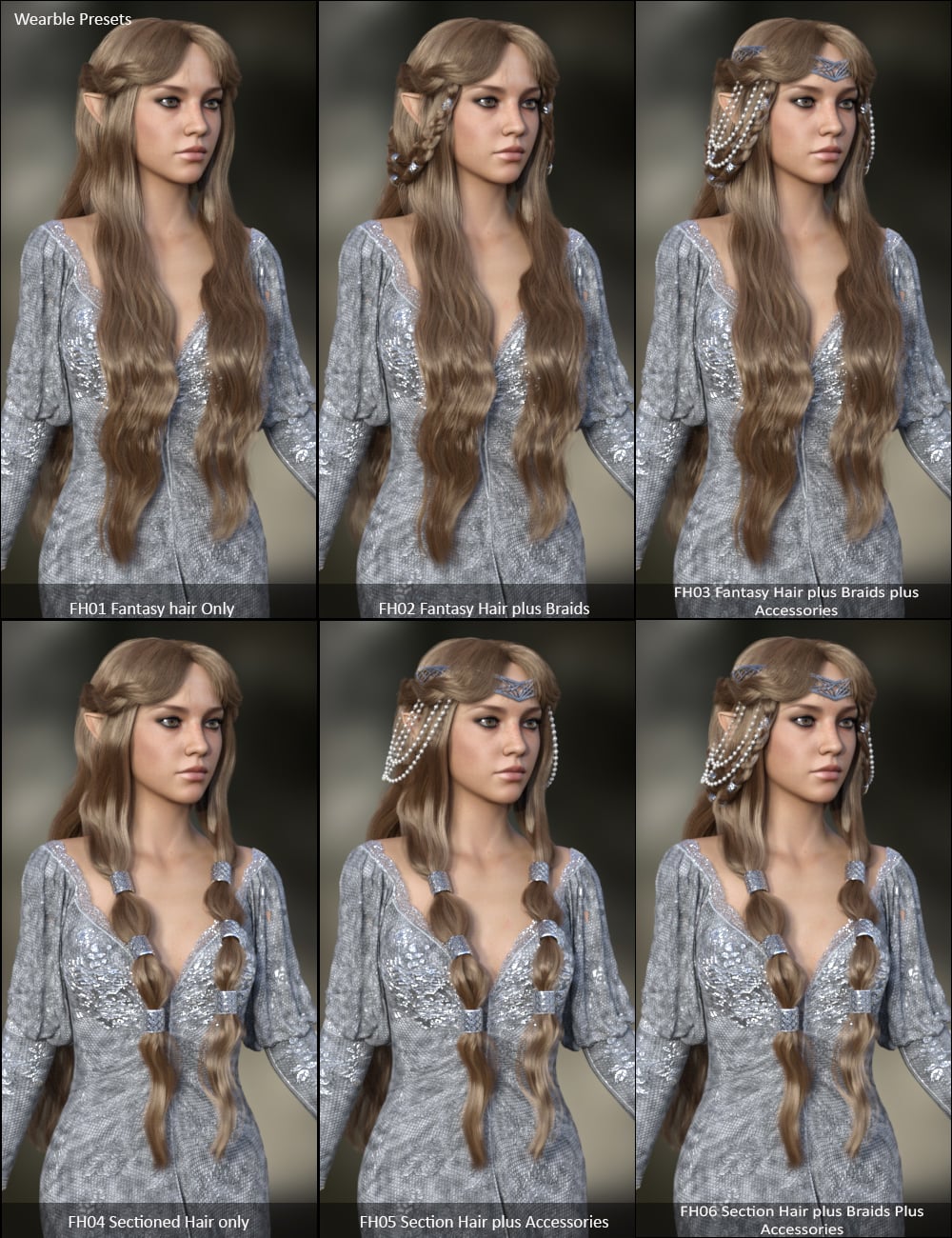 MRL dForce Fantasy Hair Pack | Daz 3D