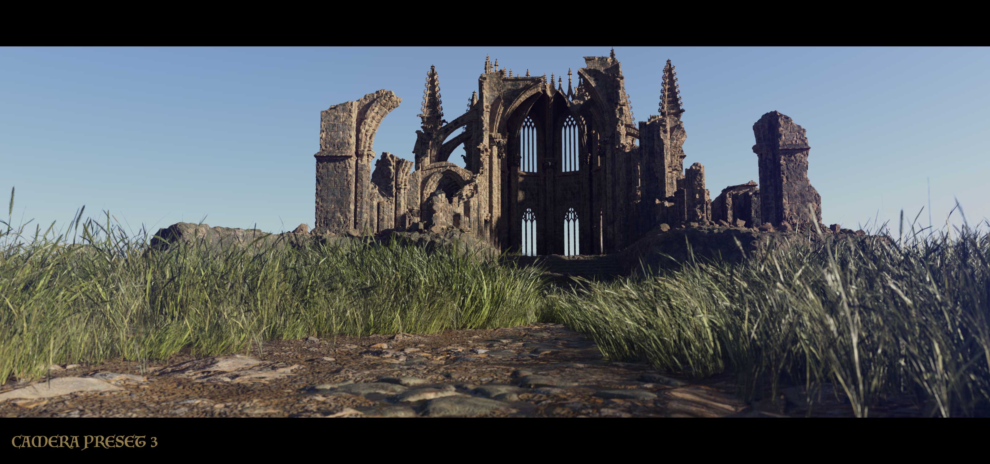 Ancient Legends - Gothic Cathedral Ruins | Daz 3D