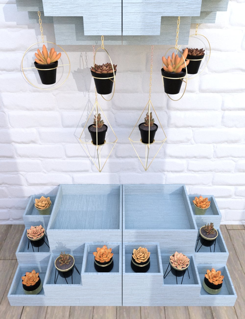 Modern City Indoor Garden Props | Daz 3D