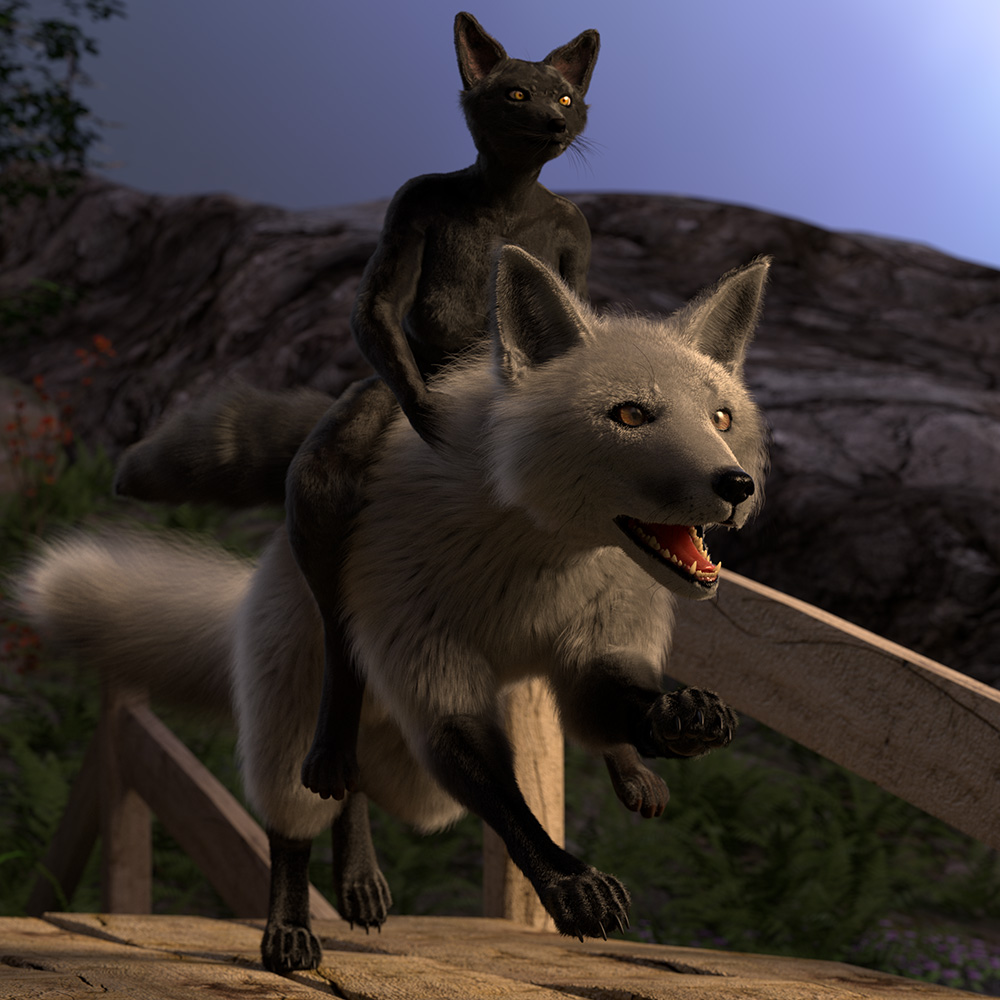 Oso Fox for Daz Dog 8 with dForce Hair | Daz 3D