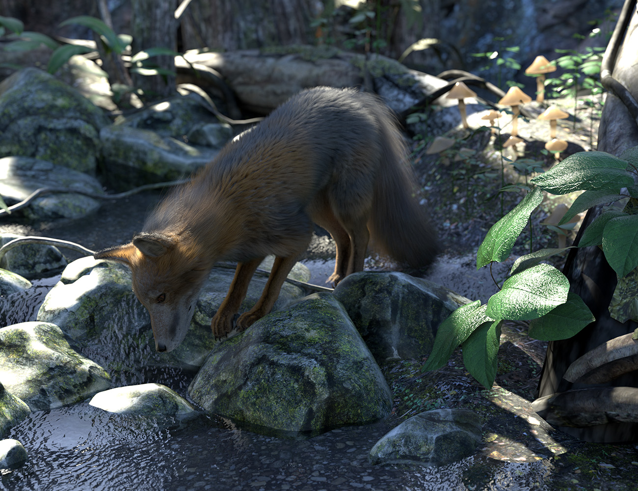 Oso Fox for Daz Dog 8 with dForce Hair | Daz 3D