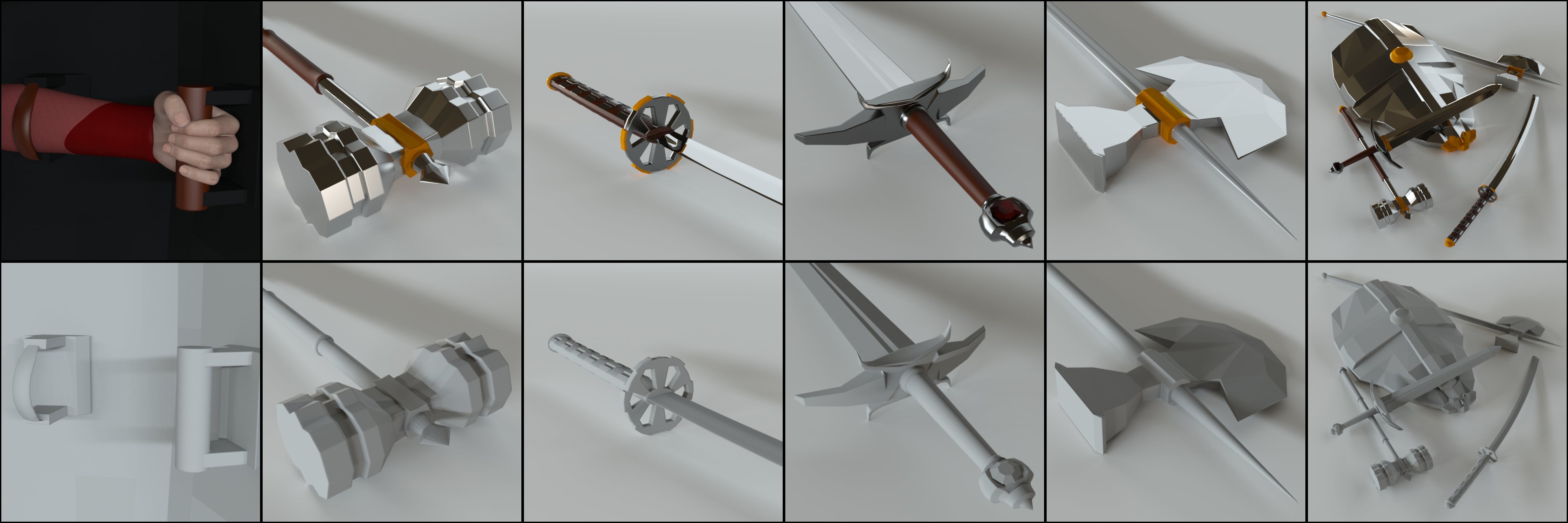 Blade Hand Poses and Props for Genesis 8 | Daz 3D