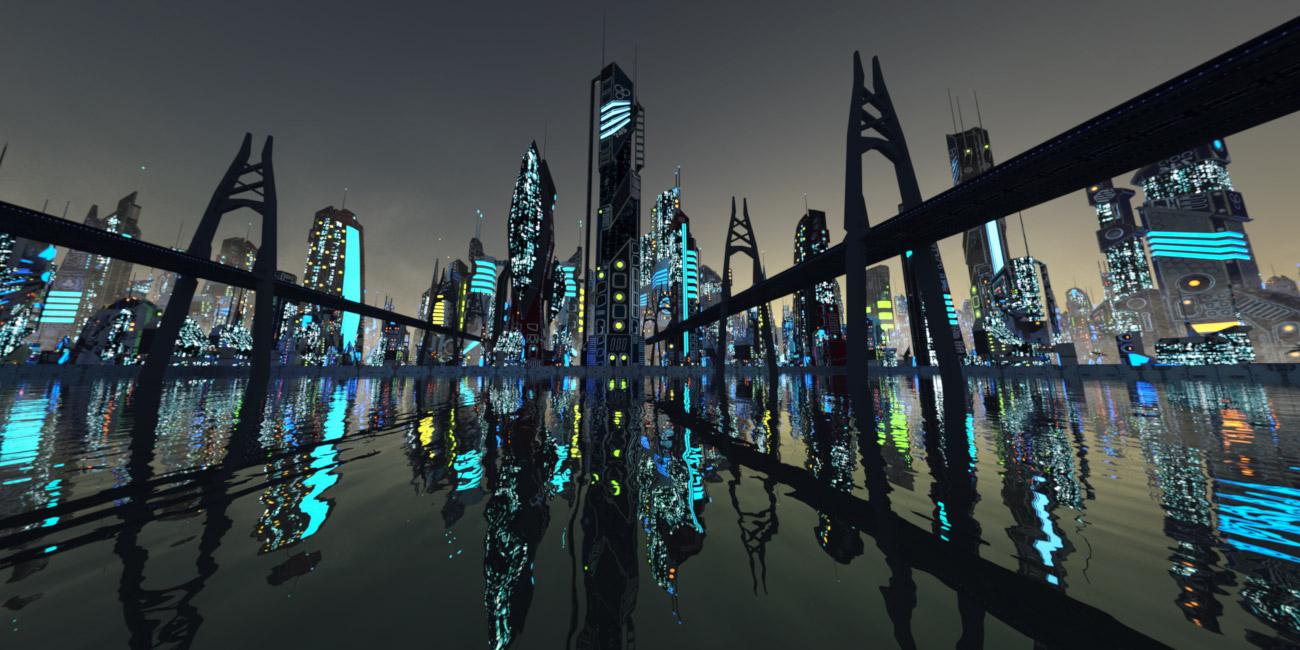 Cyberpunk Distant City HDRIs - 10 Cool Maps | Daz 3D